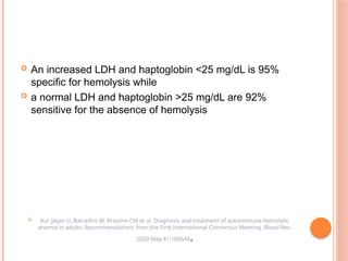 Approach to Hemolytic Anemias in children | PPTX