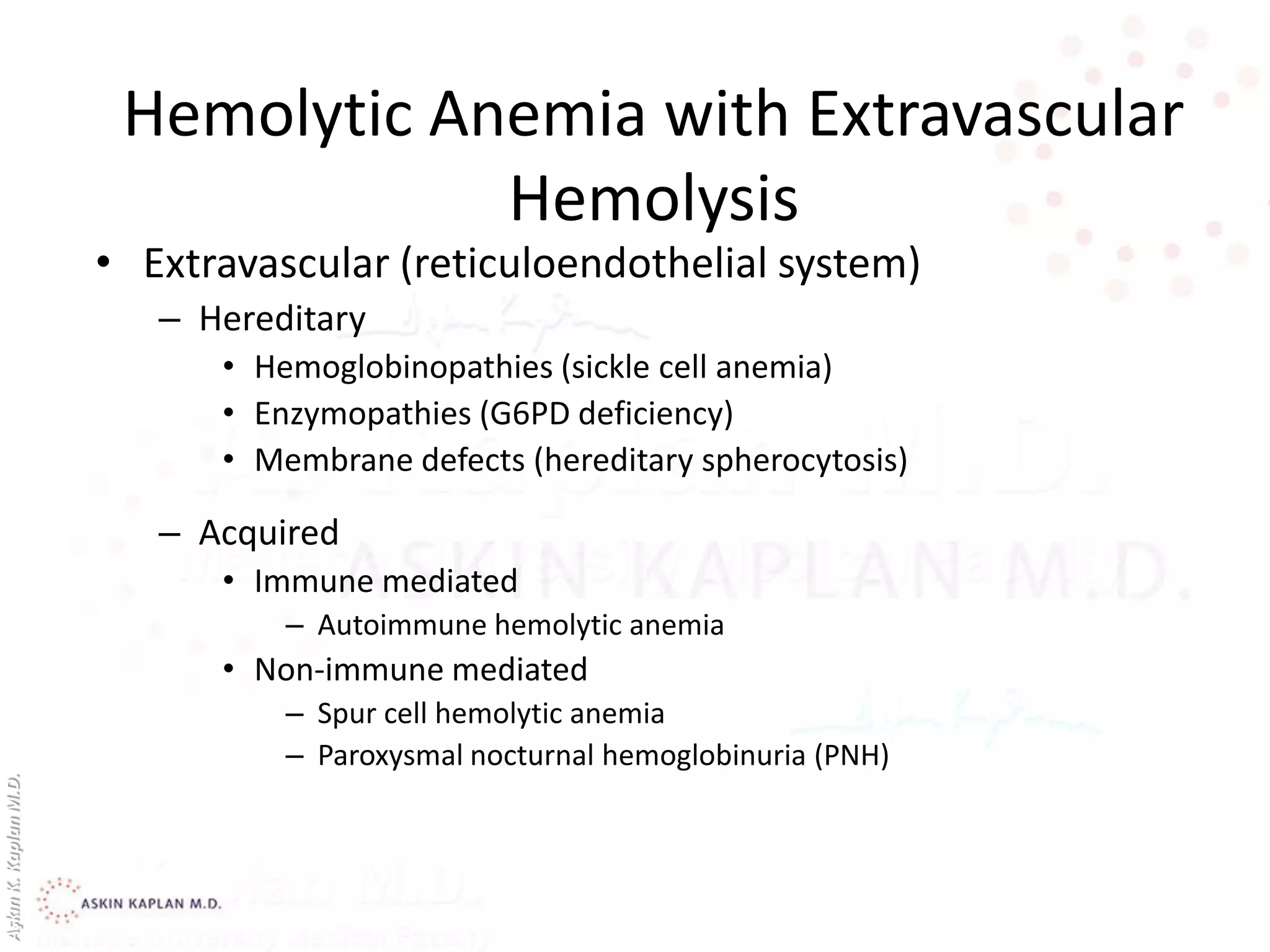 Hemolytic anemia akk | PDF