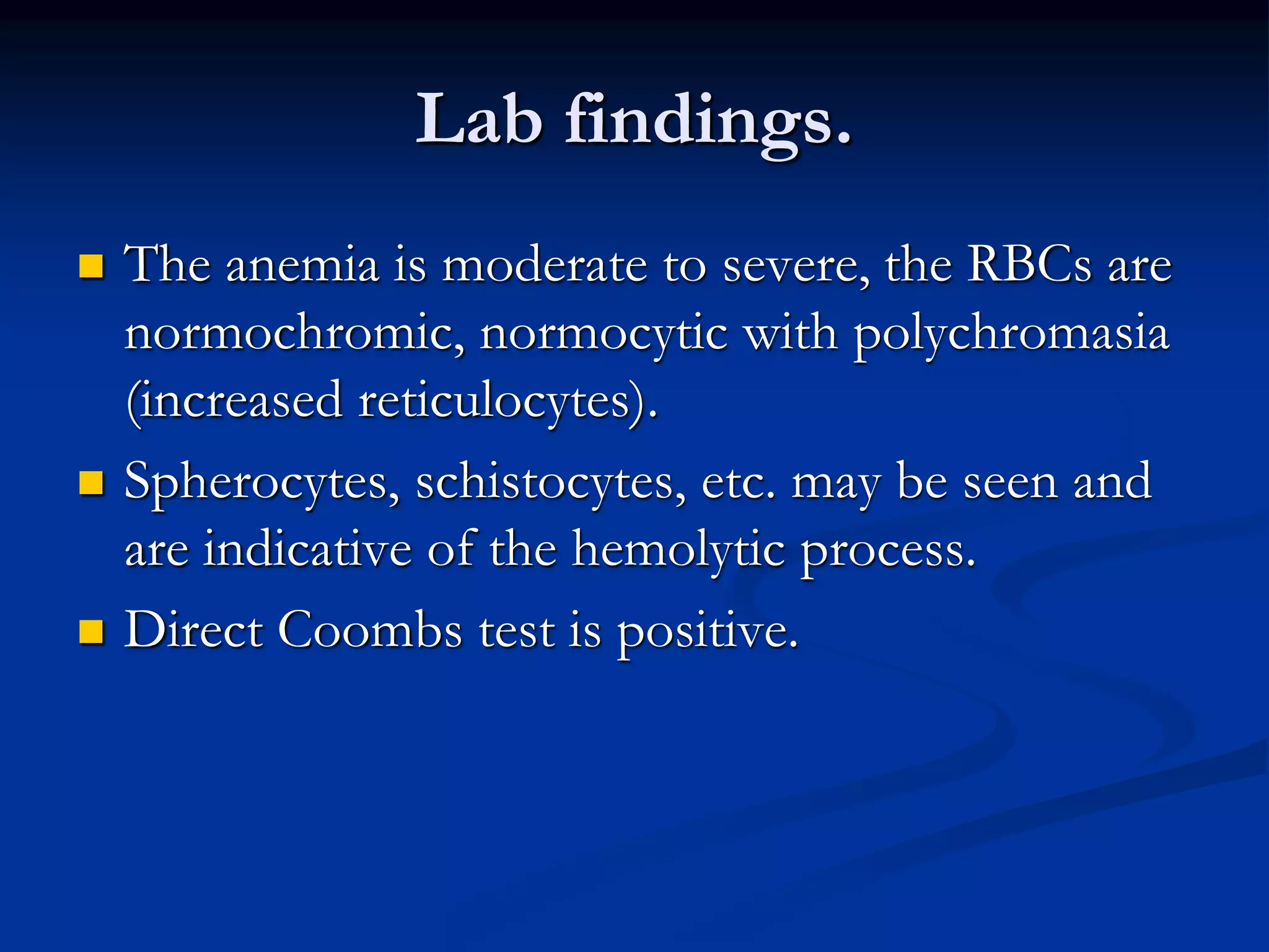 Hemolytic anemia extracorpuscular defects. | PPTX