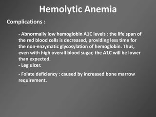Hemolytic anemia I | PPTX