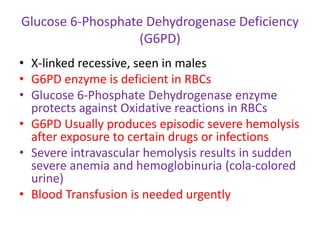 Hemolytic anemia in children | PDF