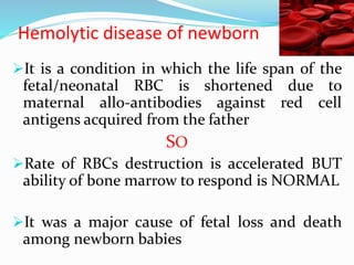 Hemolytic disease of newborn Lecture Final Year MBBS | PPTX