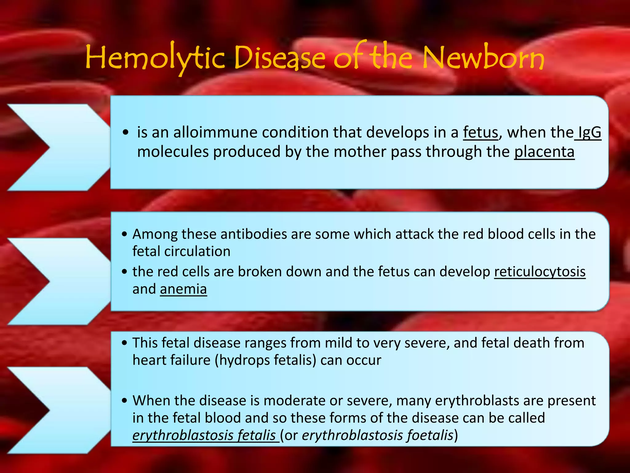 Hemolytic disease of the newborn | PPTX