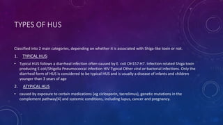 Hemolytic uremic syndrome | PPTX