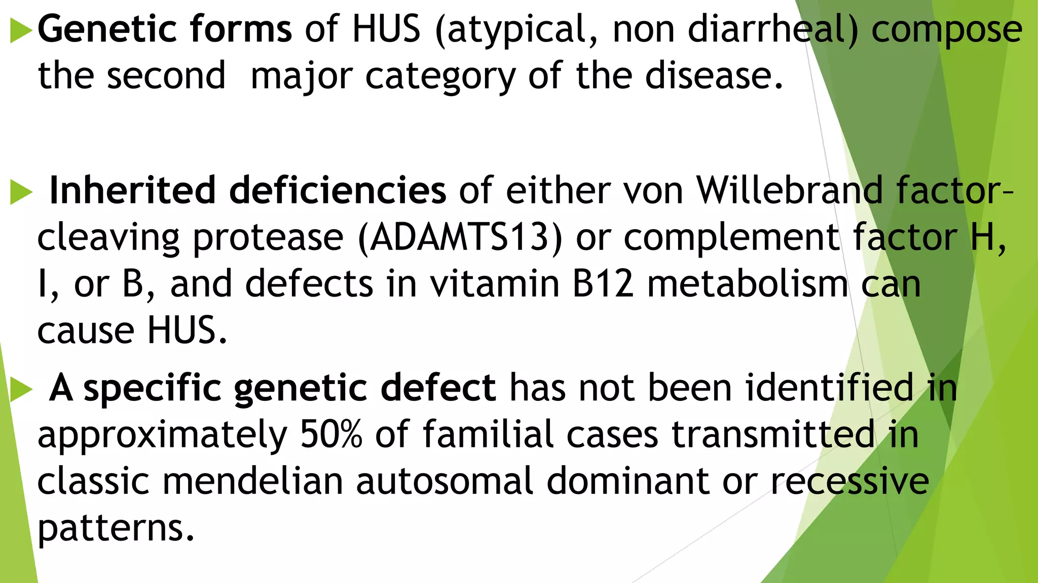 Hemolytic uremic syndrome | PPTX