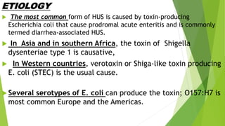 Hemolytic uremic syndrome | PPTX