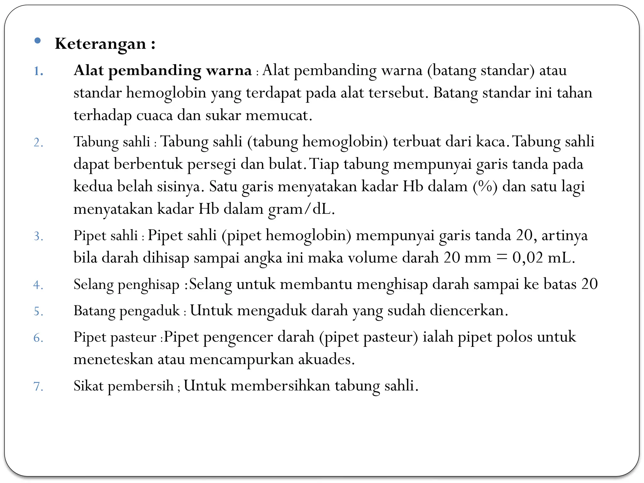 penjelasan alat hemometer sahli untuk mngkur hemoglobin.pptx