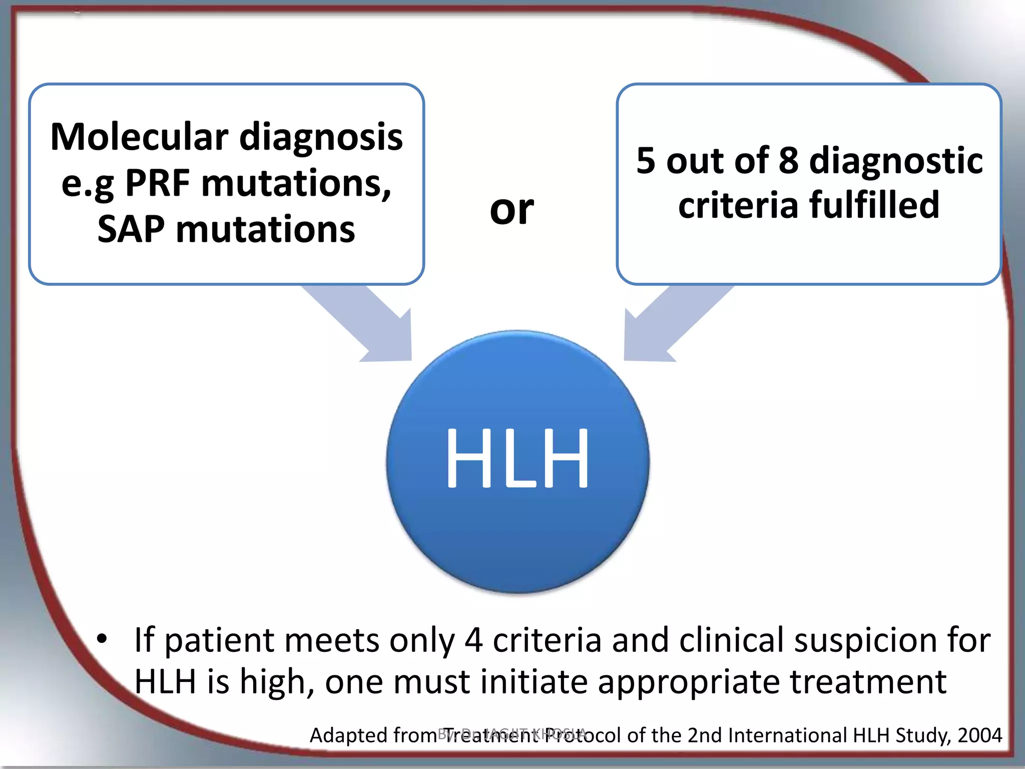 Hemophagocytic lymphohistiocytosis | PPTX
