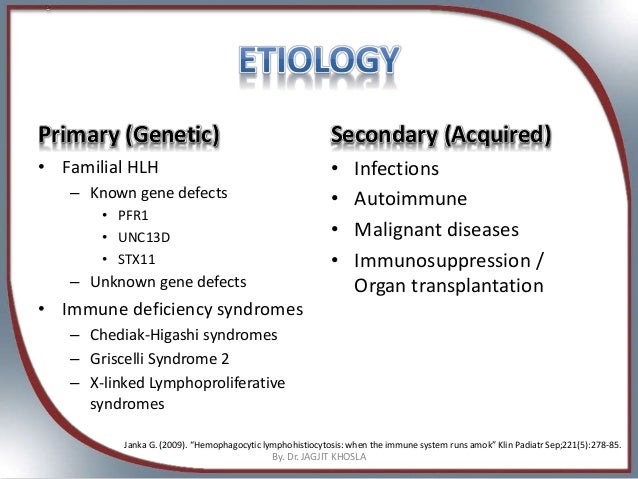 Hemophagocytic lymphohistiocytosis