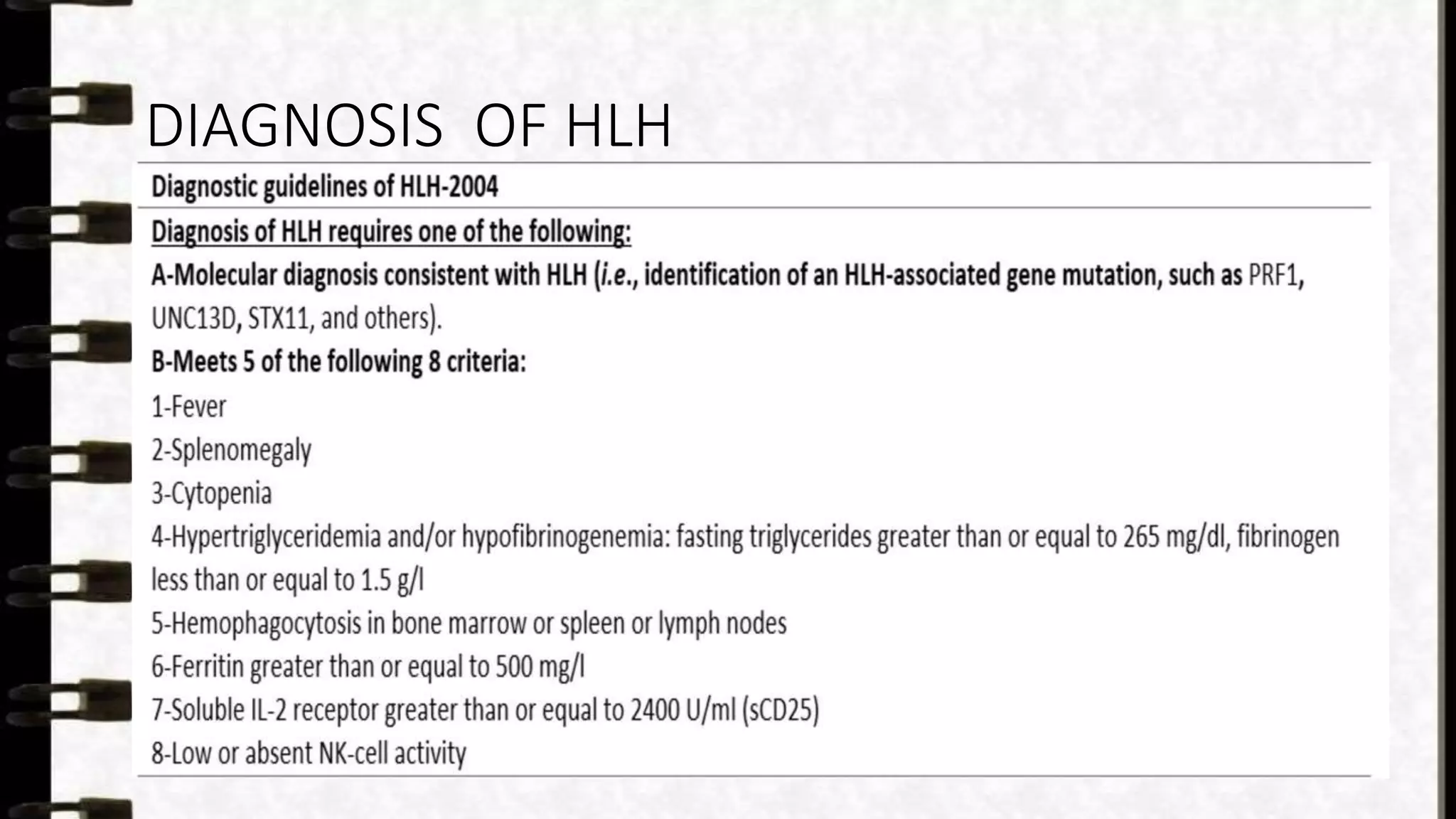 Hemophagocytic lymphohistiocytosis (hlh), Langerhans cell histiocytosis ...