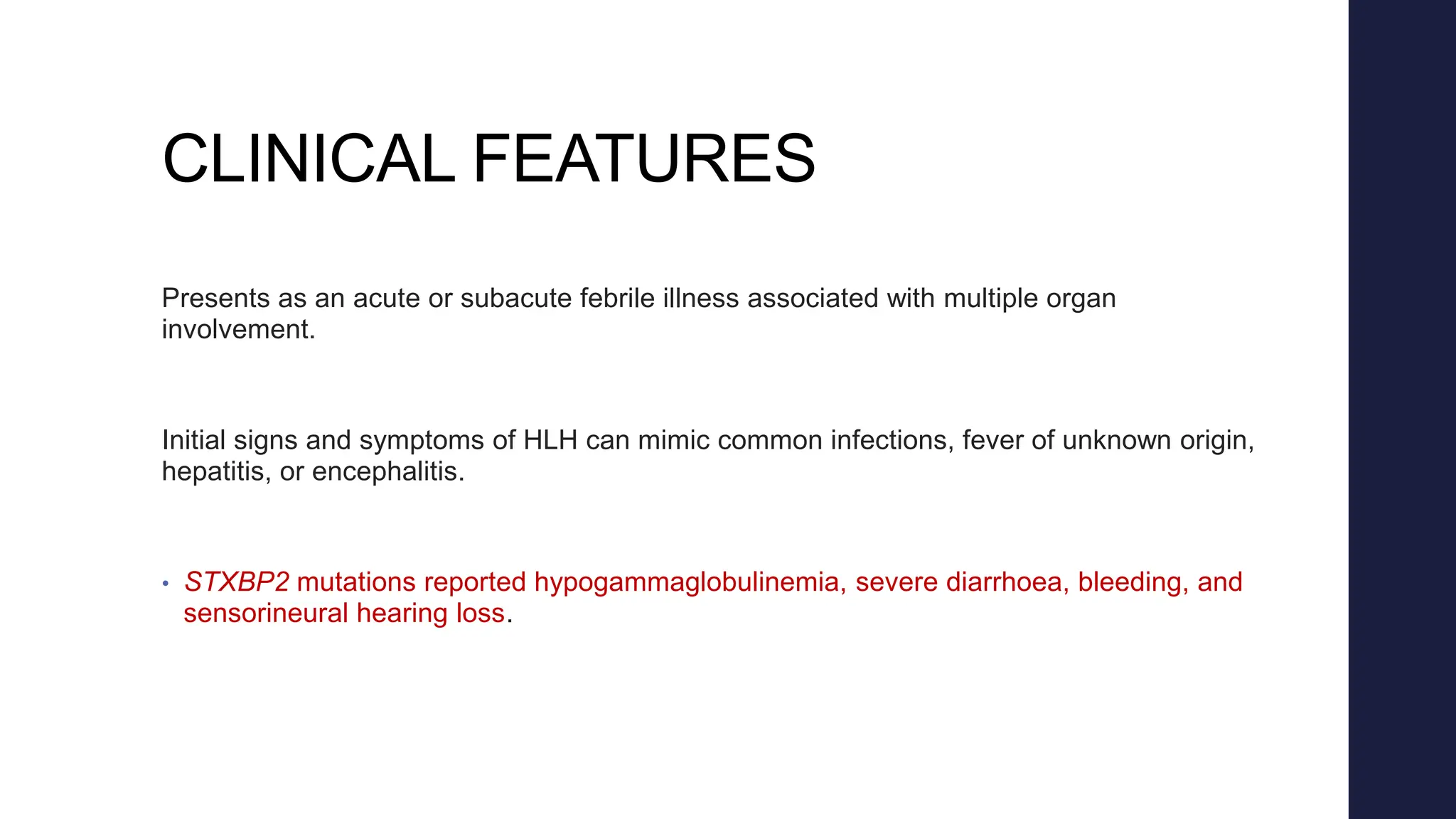Hemophagocytic Lymphohistiocytosis (HLH) | PPTX