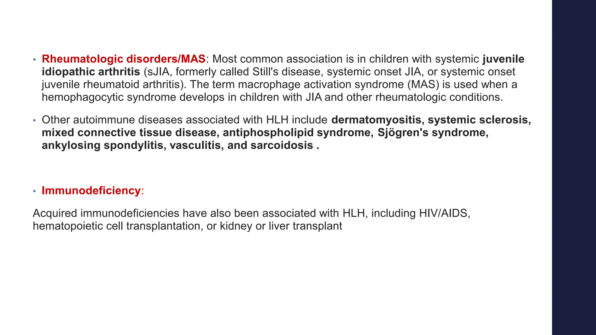 Hemophagocytic Lymphohistiocytosis (HLH) | PPTX