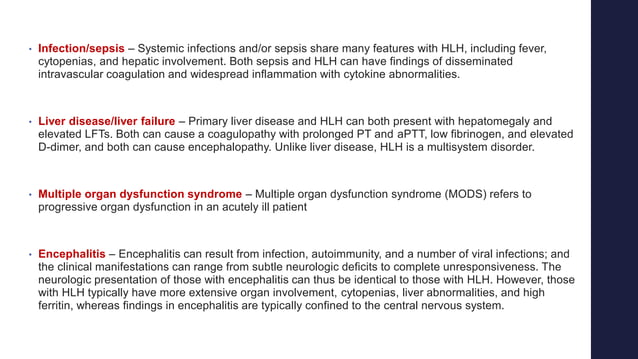 Hemophagocytic Lymphohistiocytosis (HLH) | PPTX