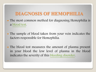 Hemophilia : causes, symptoms, diagnosis and treatment | PPT
