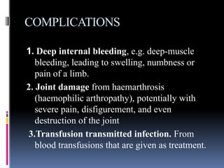 HEMOPHILIA Medical and Surgical Nursimg.pptx