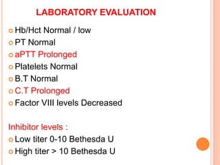 Hemophilia and ITP | PPTX