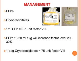 Hemophilia and ITP | PPTX