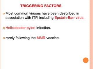 Hemophilia and ITP | PPTX