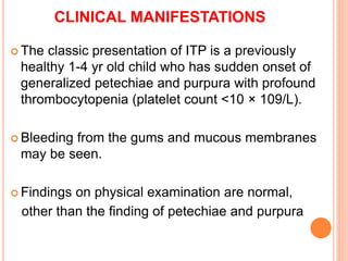 Hemophilia and ITP | PPTX