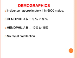 Hemophilia and ITP | PPTX