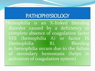 HEMOPHILIA B.PHARM 2ND SEM PATHOPHYSIOLOGY.pptx
