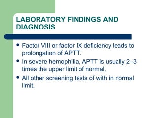 Hemophilia lecture by dr. tariq saeed | PPT