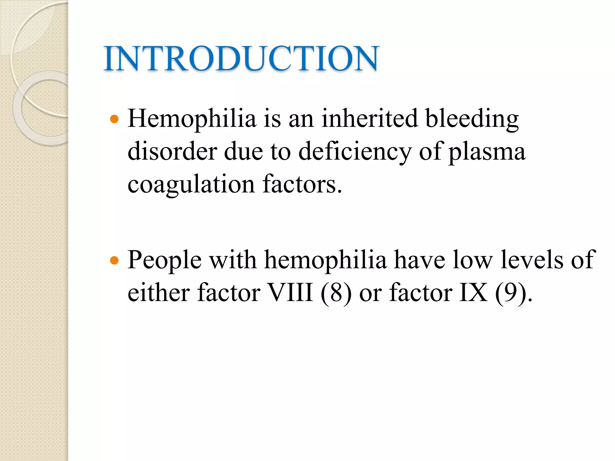 Hemophilia ppt lakshmi | PPTX