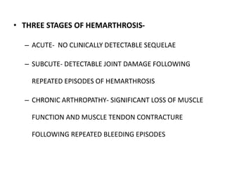 Hemophilic arthropathy | PPTX