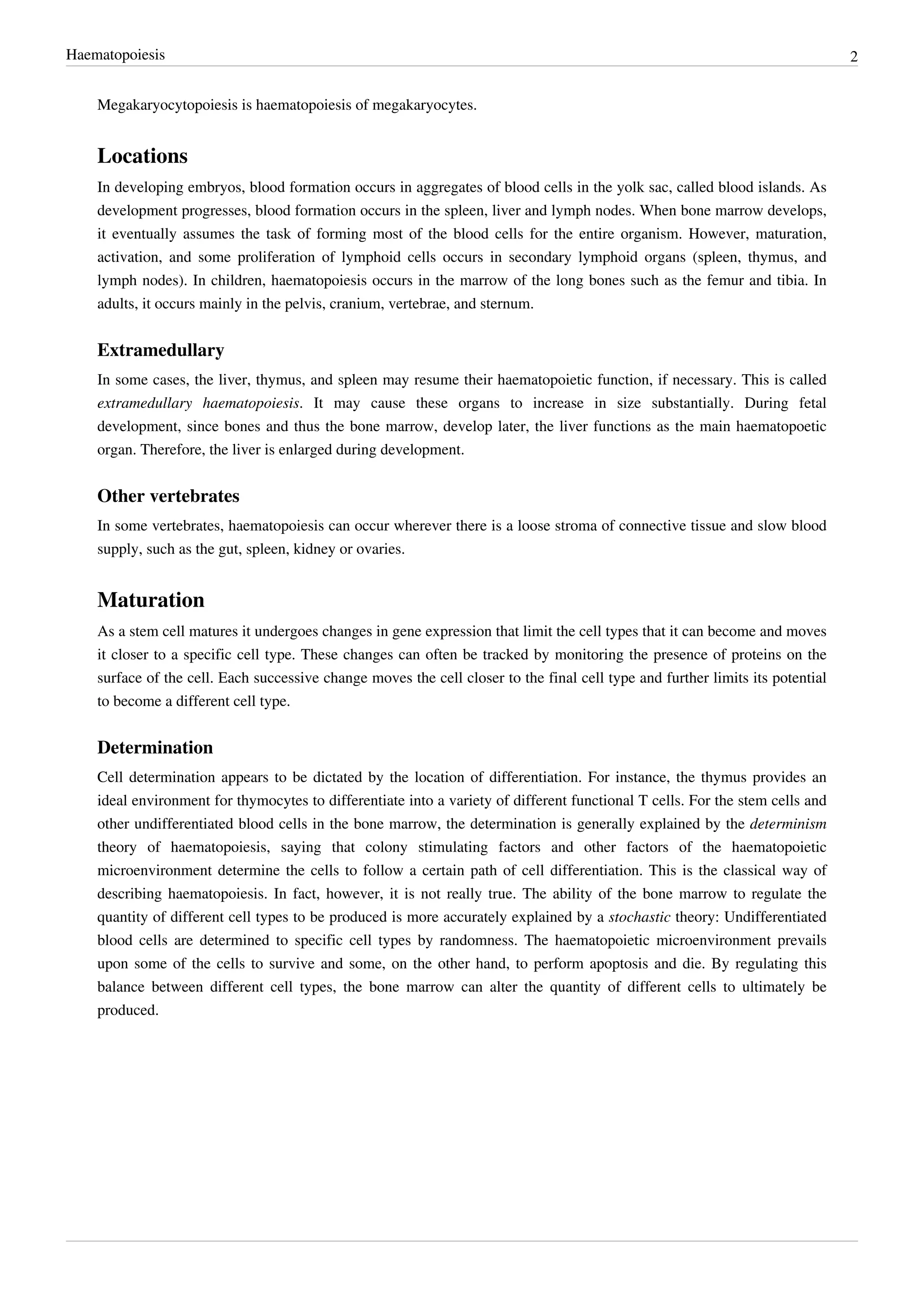 Hemopoisis | PDF
