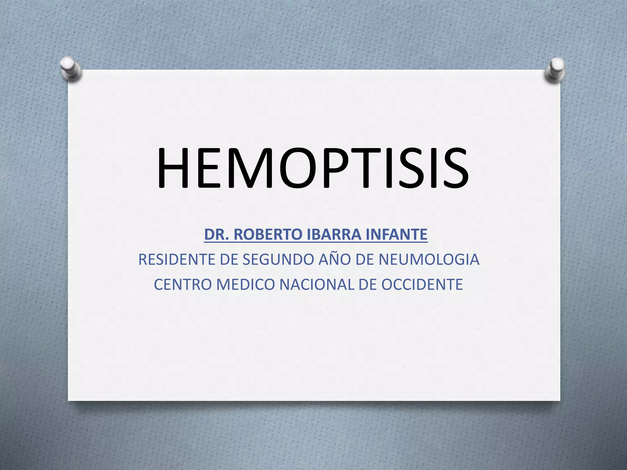 Hemoptisis | PPTX