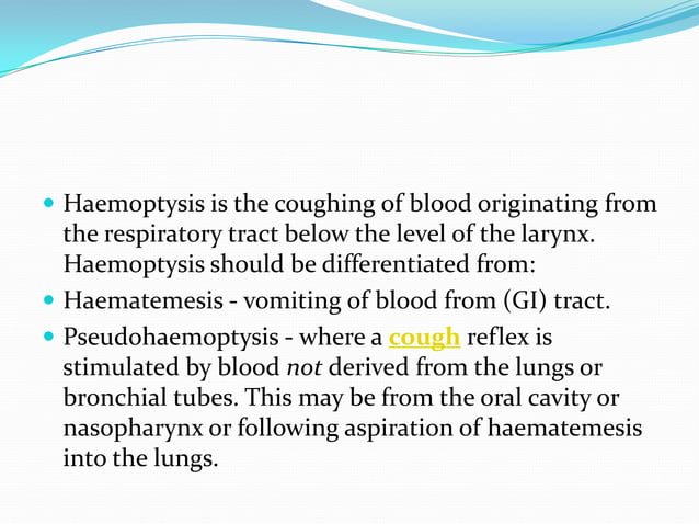 Hemoptysis | PPTX