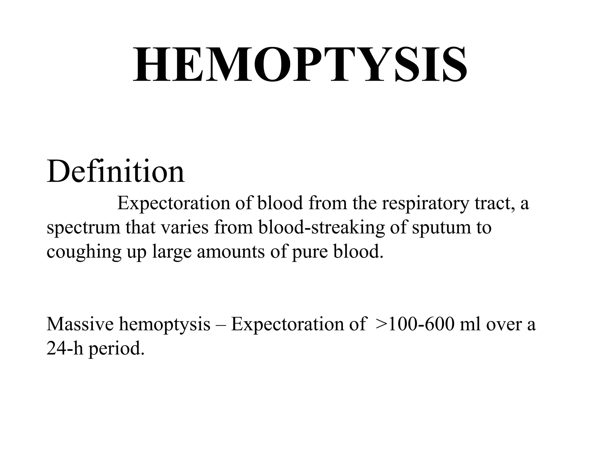 Hemoptysis | PPTX