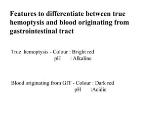 Hemoptysis | PPTX