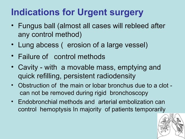 Management of Hemoptysis | PPT | Lung and Respiratory Health | Diseases ...