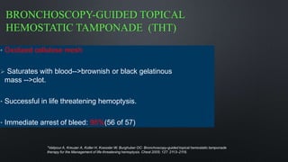 Hemoptysis and its management | PPTX