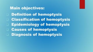 Hemoptysis and cough | PPTX