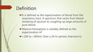 Hemoptysis | PPTX