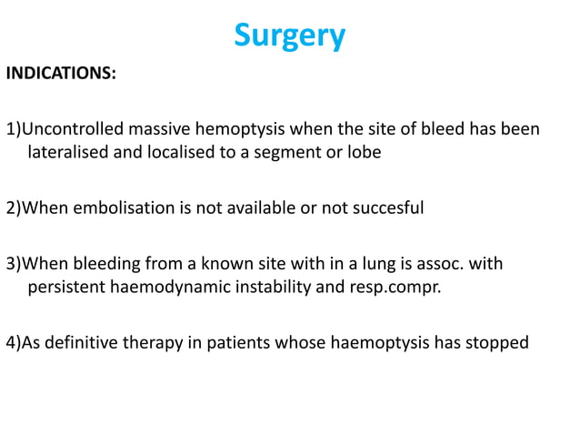 Hemoptysis | PPTX | Blood Disorders | Diseases and Conditions