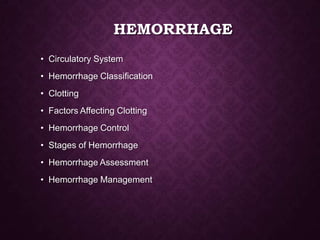 Hemorhage & shock | PPTX
