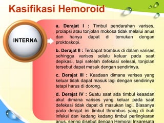 HEMOROID interna dan eksterna pada pasien rumah sakit.pptx