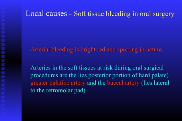 Hemorrage in oral surgery | PPT | Blood Disorders | Diseases and Conditions