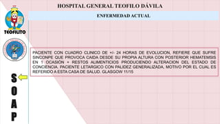 hemorragia caso CLINICO PACIENTE HOSPITALIZADO | PPTX