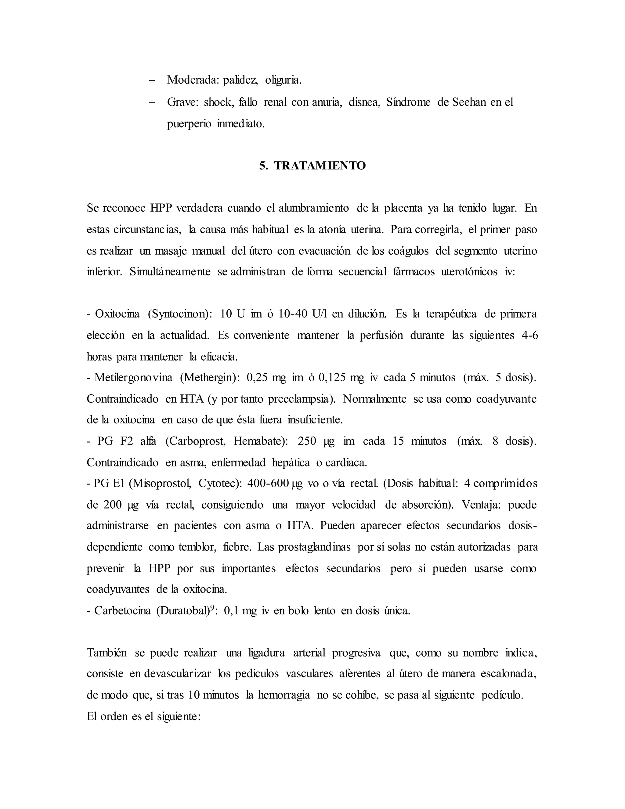 Hemorragia posparto | DOCX