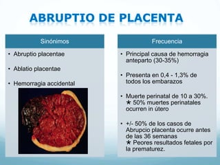 Hemorragias en la segunda mitad del embarazo | PPTX