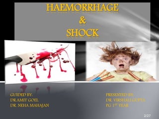 Hemorrhage and shock | PPTX