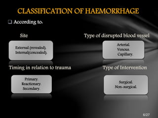 Hemorrhage and shock | PPTX