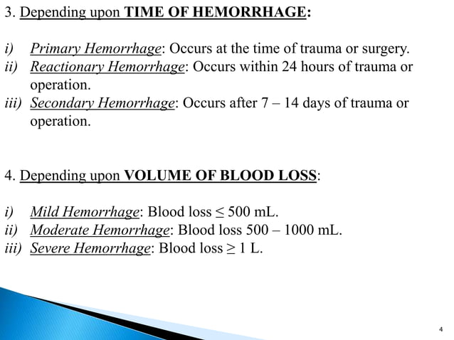Hemorrhage and its Management