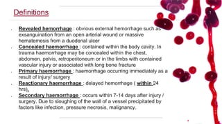 hemorrhage in trauma hemorrhage and transfusion bailey text of surgery ...