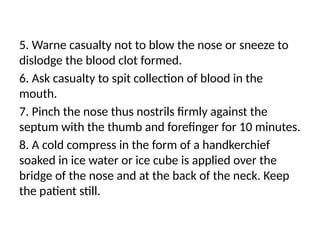 HEMORRHAGE in first aid and bandaging fhs | PPTX