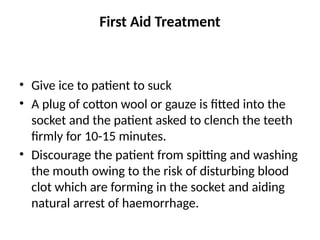 HEMORRHAGE in first aid and bandaging fhs | PPTX